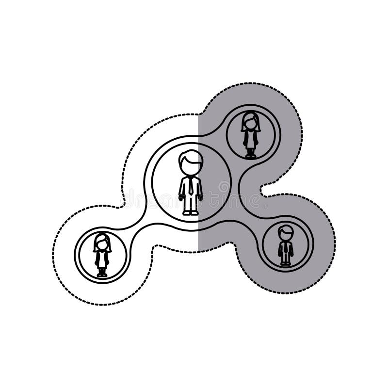 Diagramet Familj Deras Pojkar Kopplar Samman Symbolen Stock ...