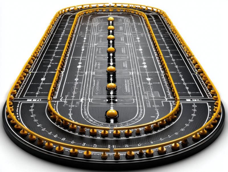 A Diagram of a Figure 8 Racetrack Layout Stock Image - Image of ...
