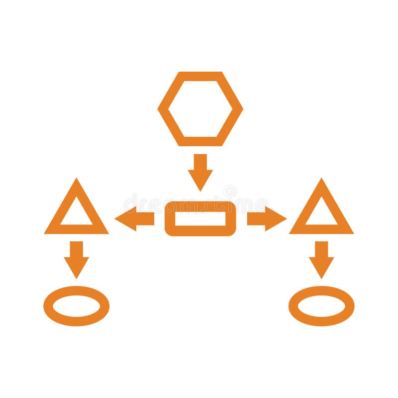 Diagram, Flowchart, Work Flow Icon. Orange Vector Design Stock Vector ...