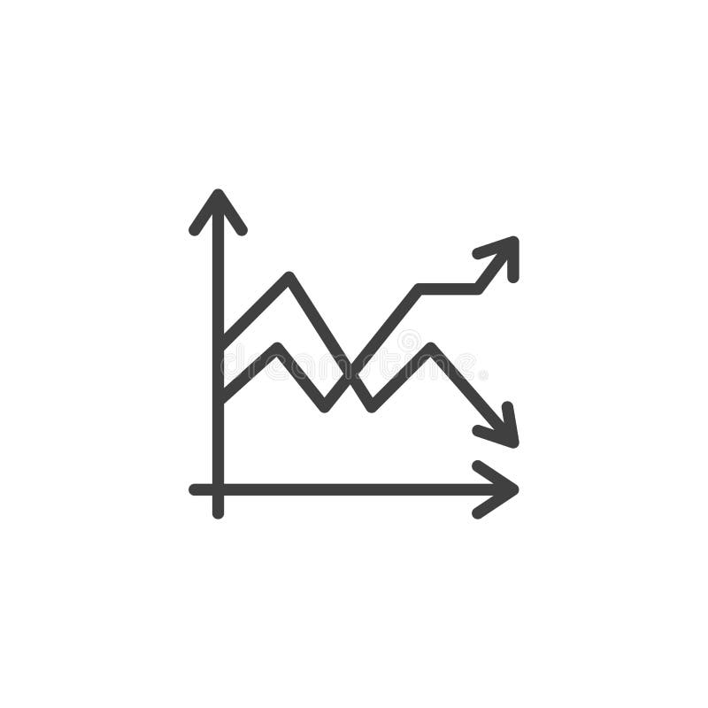 Diagram Graph Chart Line Icon Stock Vector - Illustration of ...