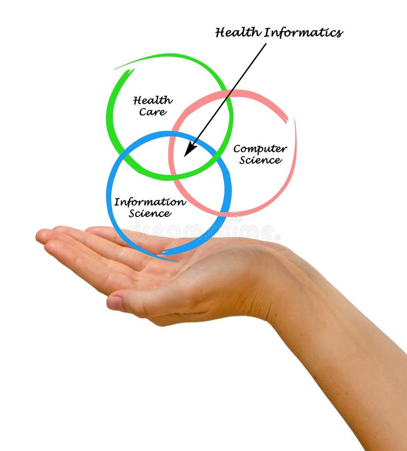 Diagram of Health Informatics Stock Image - Image of palm, technology ...
