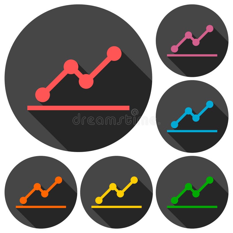 Diagram Icon, Graphs Icons Set with Long Shadow Stock Vector ... Diagram Icon, Graphs Icons Set with Long Shadow Stock Vector ...