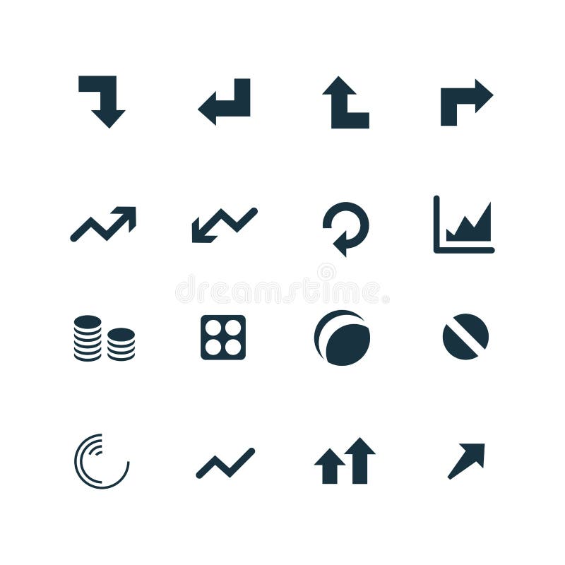 Diagram icons set stock vector. Illustration of business - 52613101