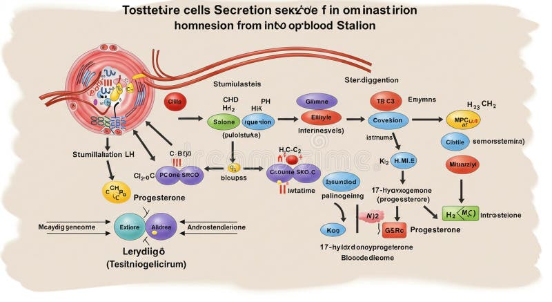Diagram Illustrating a Complex Biological Process Involving Cellular ...