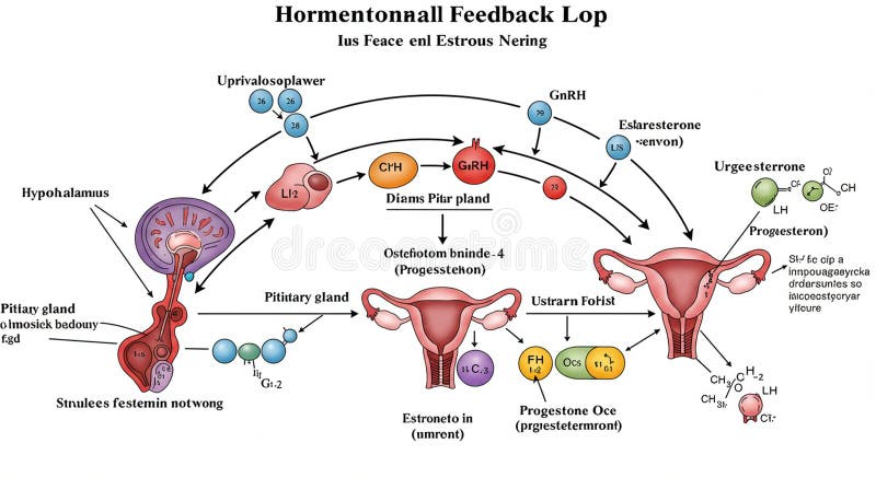 Diagram Illustrating a Hormonal Feedback Loop Related To the ...