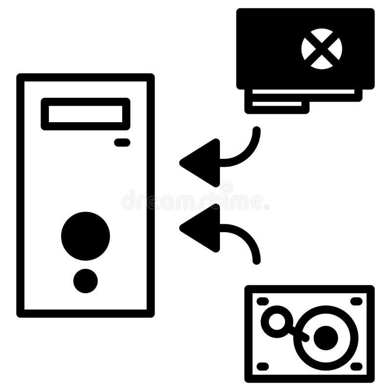 Assembly PC stock vector. Illustration of brand, diagram - 359742731