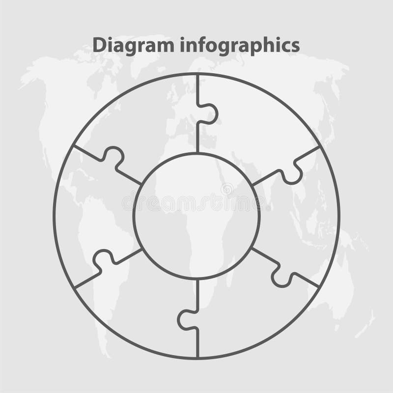Diagram Infographic for 6 Steps, Circle Puzzle Stock Vector ... Diagram Infographic for 6 Steps, Circle Puzzle Stock Vector ...
