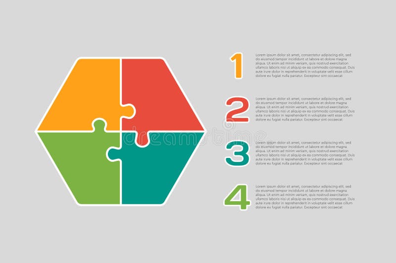 Diagram Infographic 4 Steps, Hexagon Puzzle Stock Vector - Illustration ... Diagram Infographic 4 Steps, Hexagon Puzzle Stock Vector - Illustration ...