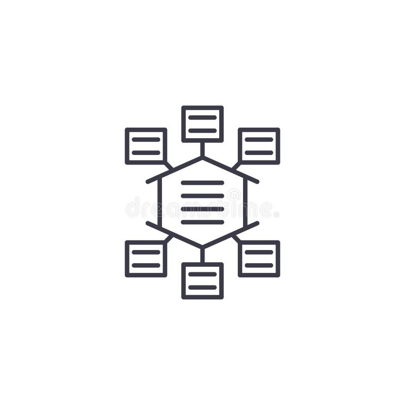Diagram Linear Icon Concept Diagram Line Vector Sign Symbol