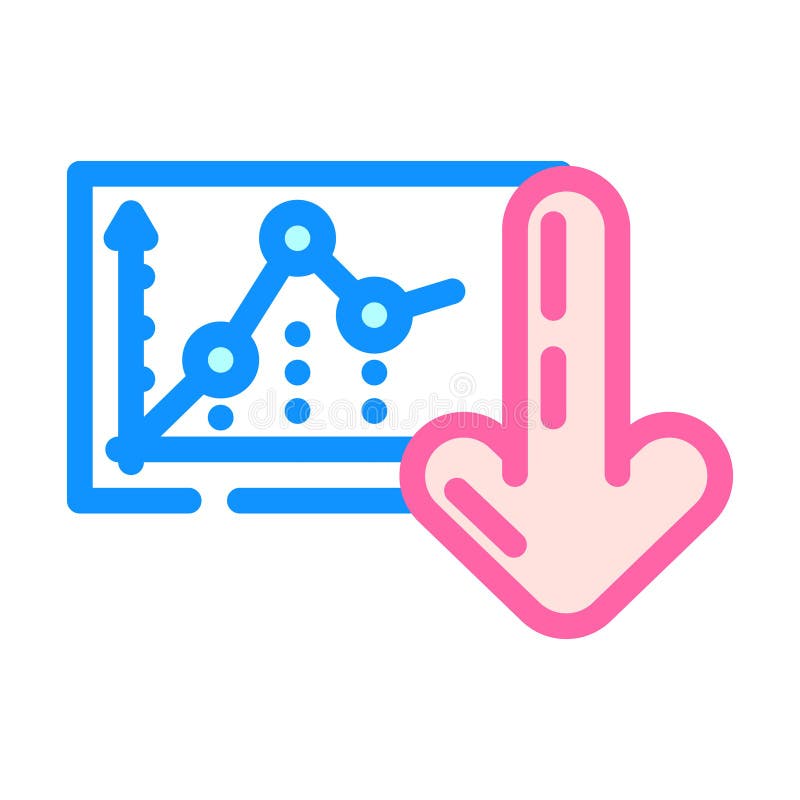 Diagram Loading Statistical Data Color Icon Vector Illustration Stock ...