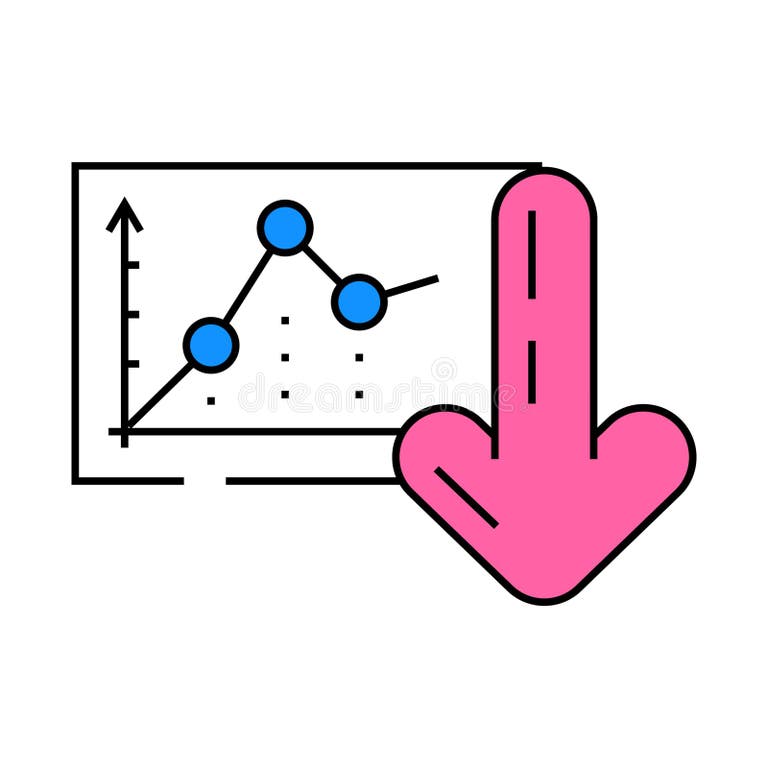 Diagram Loading Statistical Data Icon Color Illustration Stock ...