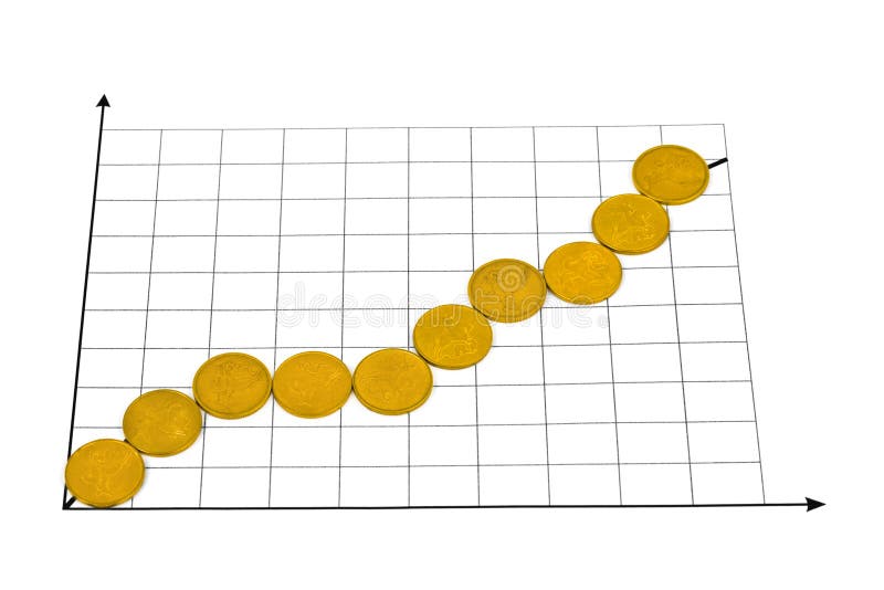 Diagram made of coins stock image. Image of euro, graphic - 9066673