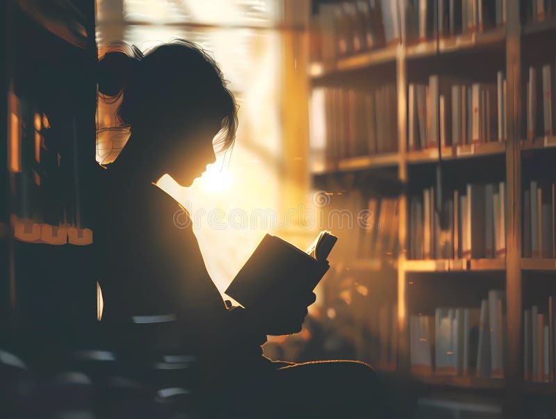 Students Reading Time in the Library on World Book Day Stock ...