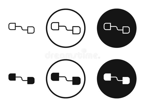 Diagram Nested Vector Icon Set in Black and White Outlines Stock Vector ...