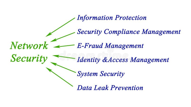 Diagram of Network Security Stock Illustration - Illustration of secure ...