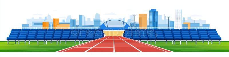 Diagram of an Olympic Tournament Running Track. Stock Illustration ...