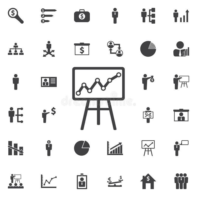 Diagram op pictogram stock illustratie. Illustration of ontwerp - 92836832