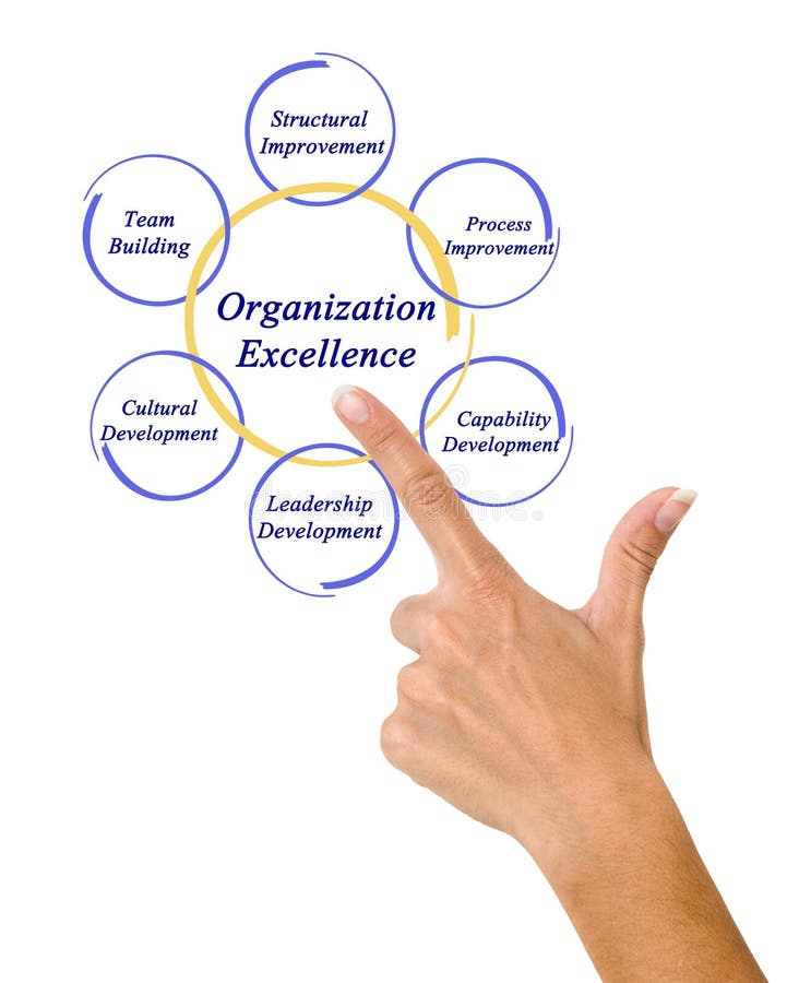 Diagram of Organizational Excellence Stock Photo - Image of lecture ...