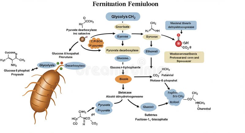 A Diagram Presents a Sequence of Biochemical Reactions with Labeled ...