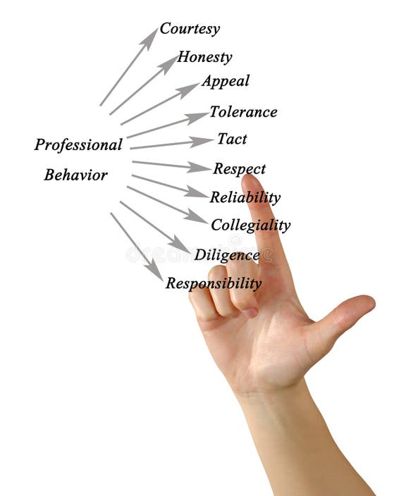Diagram of Professional Behavior Stock Photo - Image of presenting ...