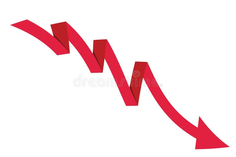 3d Illustration of Red Bar Graph and Businessman Stock Illustration ...