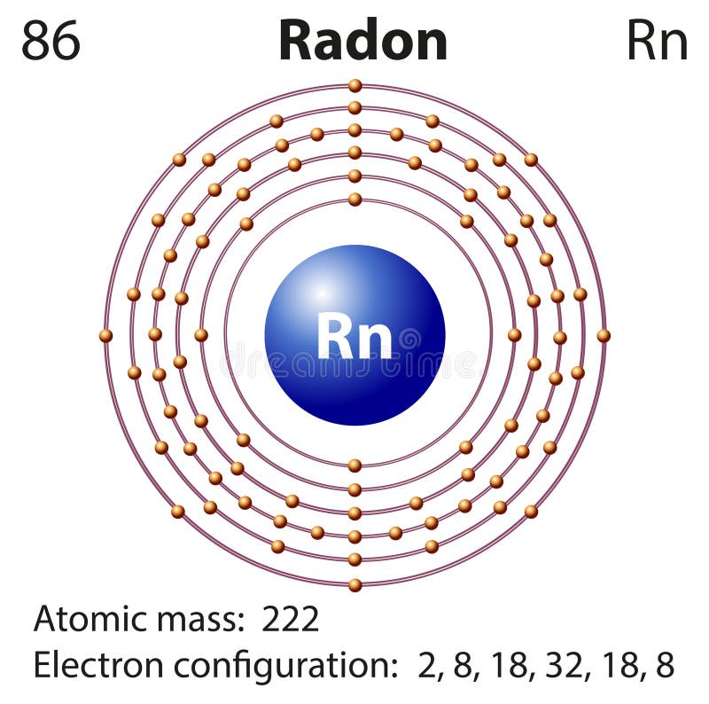 Diagram Representation of the Element Radon Stock Illustration ...