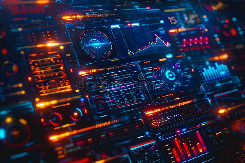 Diagram Scientific Information Futuristic and Technological Dashboard ...