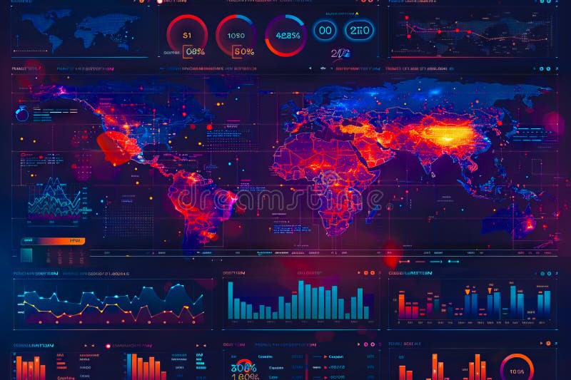 Diagram Scientific Information Futuristic and Technological Dashboard ...