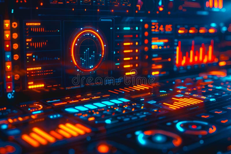 Diagram Scientific Information Futuristic and Technological Dashboard ...