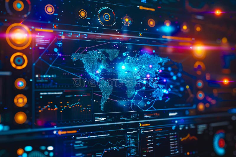 Diagram Scientific Information Futuristic and Technological Dashboard ...