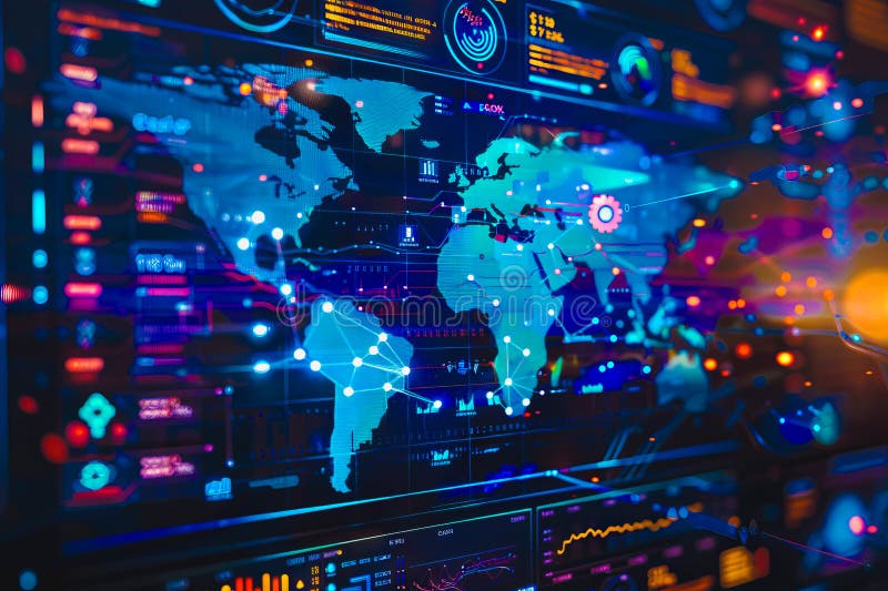 Diagram Scientific Information Futuristic and Technological Dashboard ...