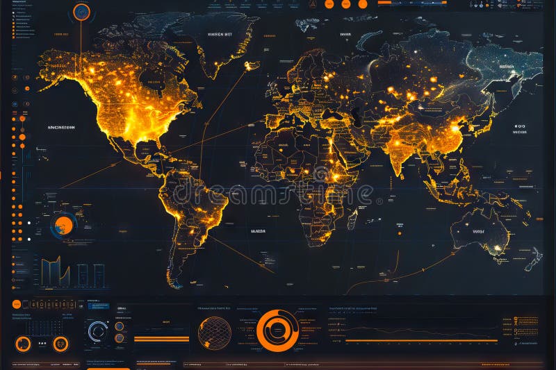 Diagram Scientific Information Futuristic and Technological Dashboard ...