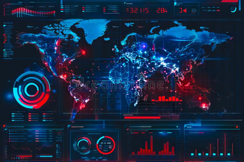 Diagram Scientific Information Futuristic and Technological Dashboard ...