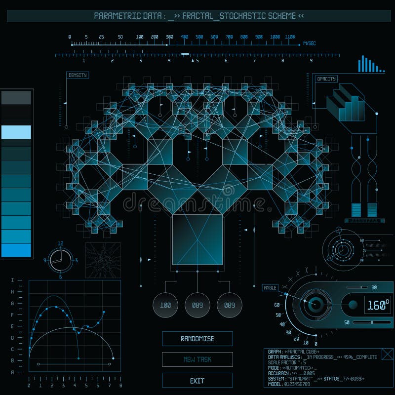 Diagram screen stock vector. Illustration of holographic - 83848196