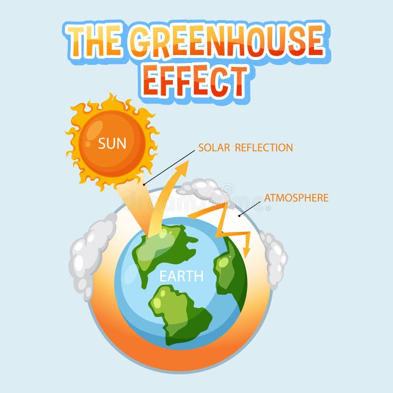 Diagram Showing the Greenhouse Effect Stock Vector - Illustration of ... Diagram Showing the Greenhouse Effect Stock Vector - Illustration of ...
