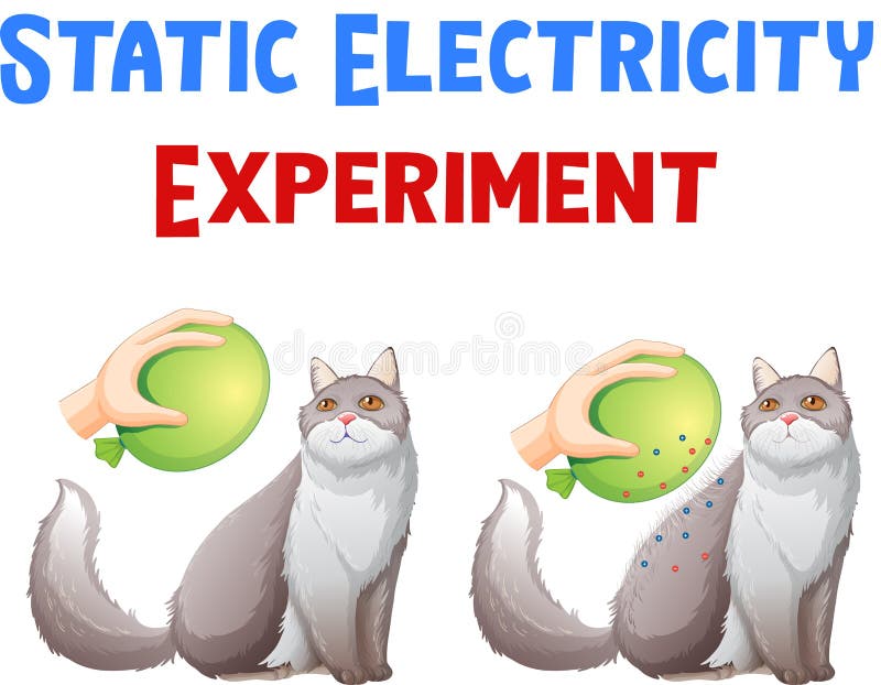 Diagram Showing Static Electricity Experiment Stock Vector ...