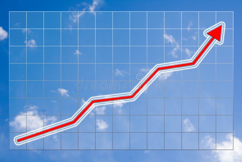 Diagram stigning stock illustrationer. Illustration av framsteg - 3268976
