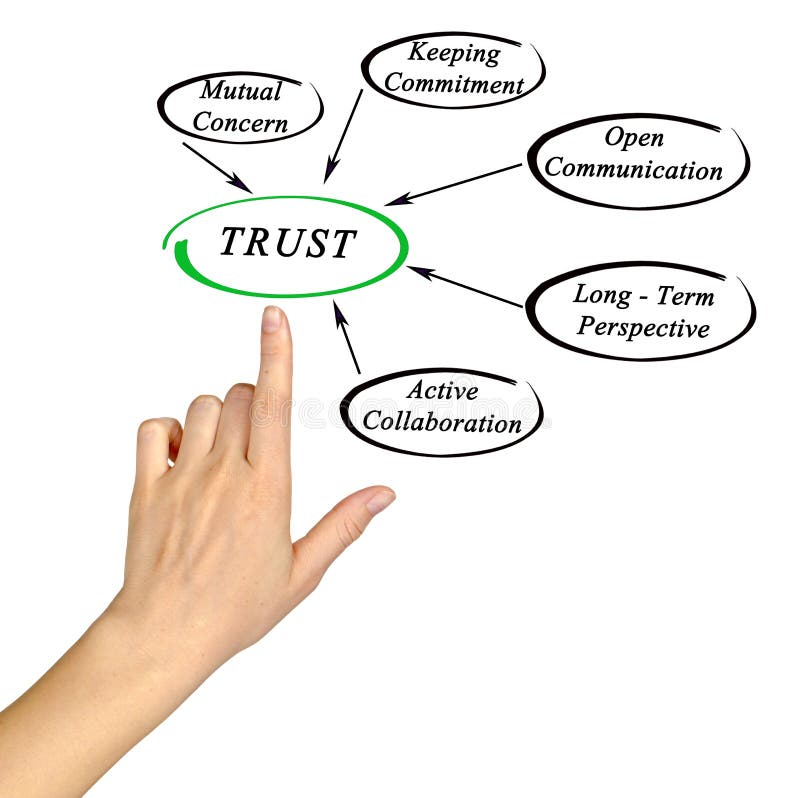 Diagram of trust stock photo. Image of diagram, presentation - 85626800