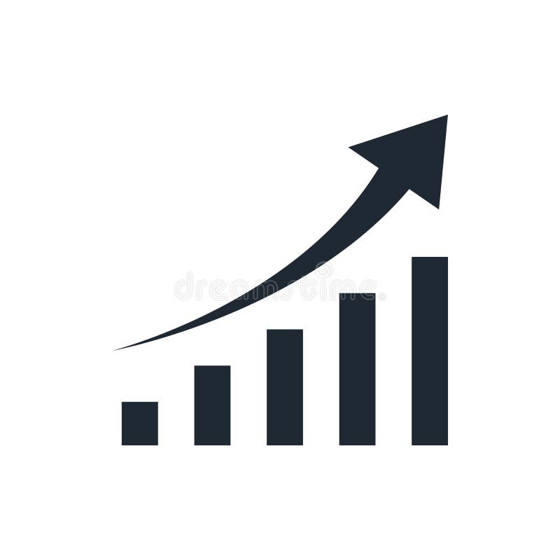 Diagram up icon stock vector. Illustration of files - 189115258