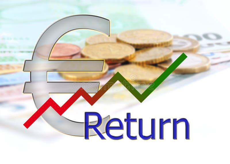 Diagram Upwards Revenue with Color Gradient and Euro Symbol Stock ...