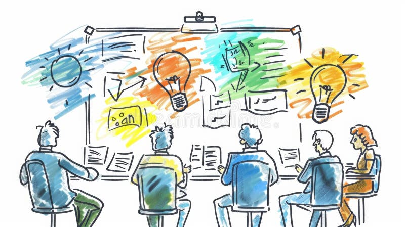 A Diagram on a Whiteboard Showcasing Different Ideas Generated during a ...