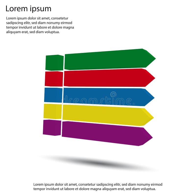 Diagrama De Flecha 3D - Ejemplo Editable Del Vector Ilustración del ...