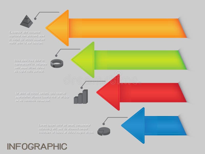 Diagrama De Flechas Colorido Infographic Ilustración del Vector ...