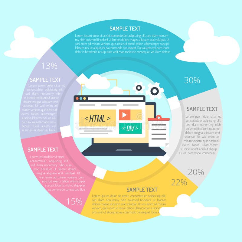 Diagrama De Infographic Do Design Web Ilustração do Vetor - Ilustração ...