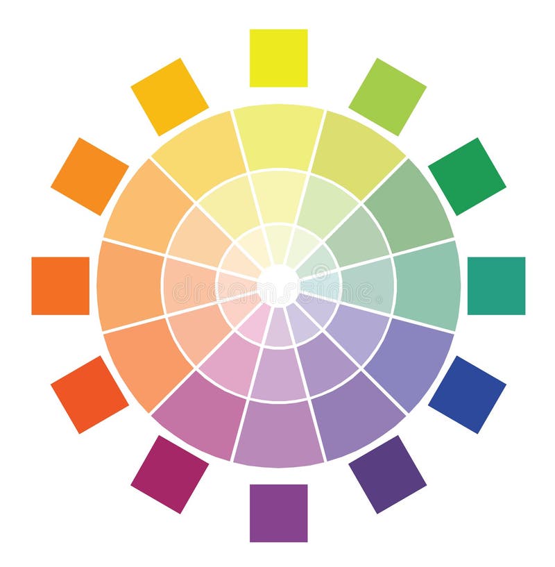 Cores do círculo de cor 6 ilustração do vetor. Ilustração de preliminar ...