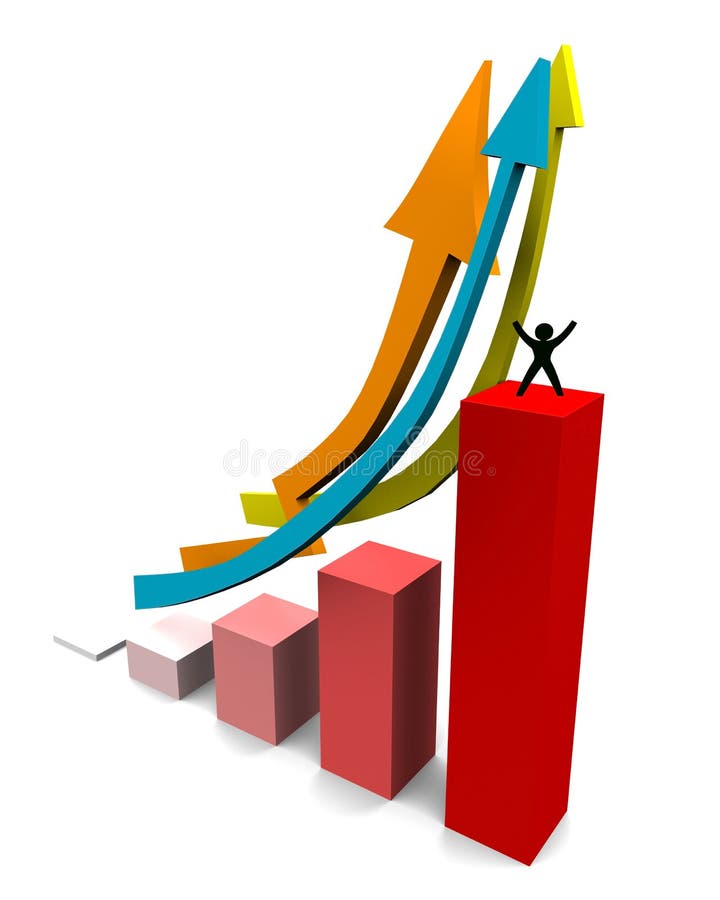 Steigendes Diagramm stock abbildung. Illustration von bankrott - 5019824