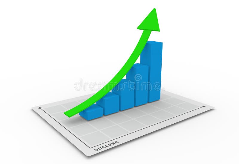 Diagramm (steigend) stock abbildung. Illustration von pfeil - 2616341
