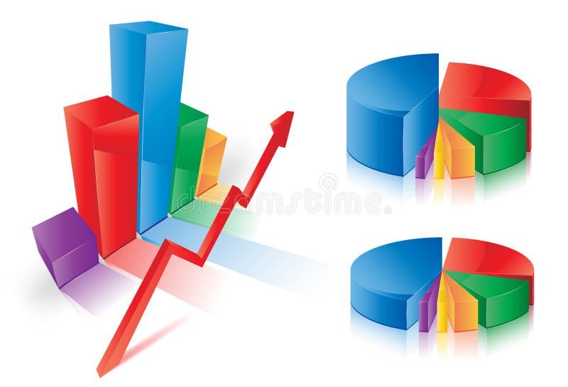 Diagramm-Diagramme vektor abbildung. Illustration von geld - 23005531