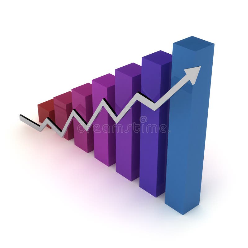 Diagramm (steigend) stock abbildung. Illustration von pfeil - 2616341