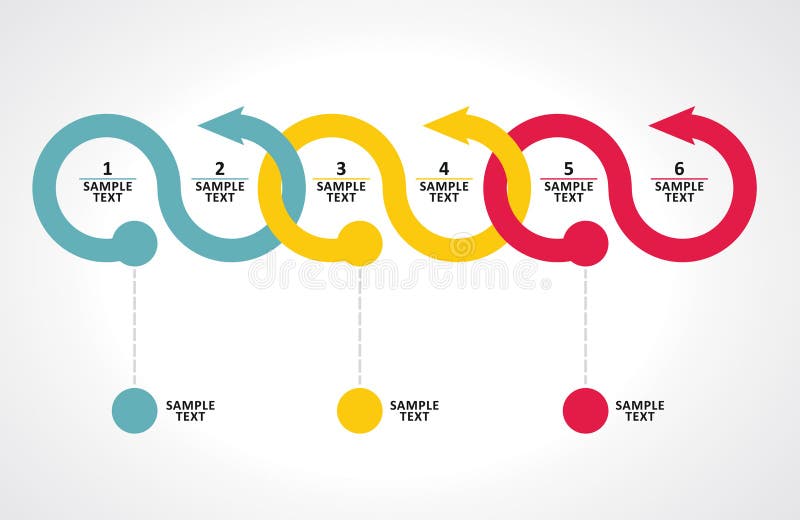 Diagramma Di Flusso Con Frecce Illustrazione Vettoriale - Illustrazione ...